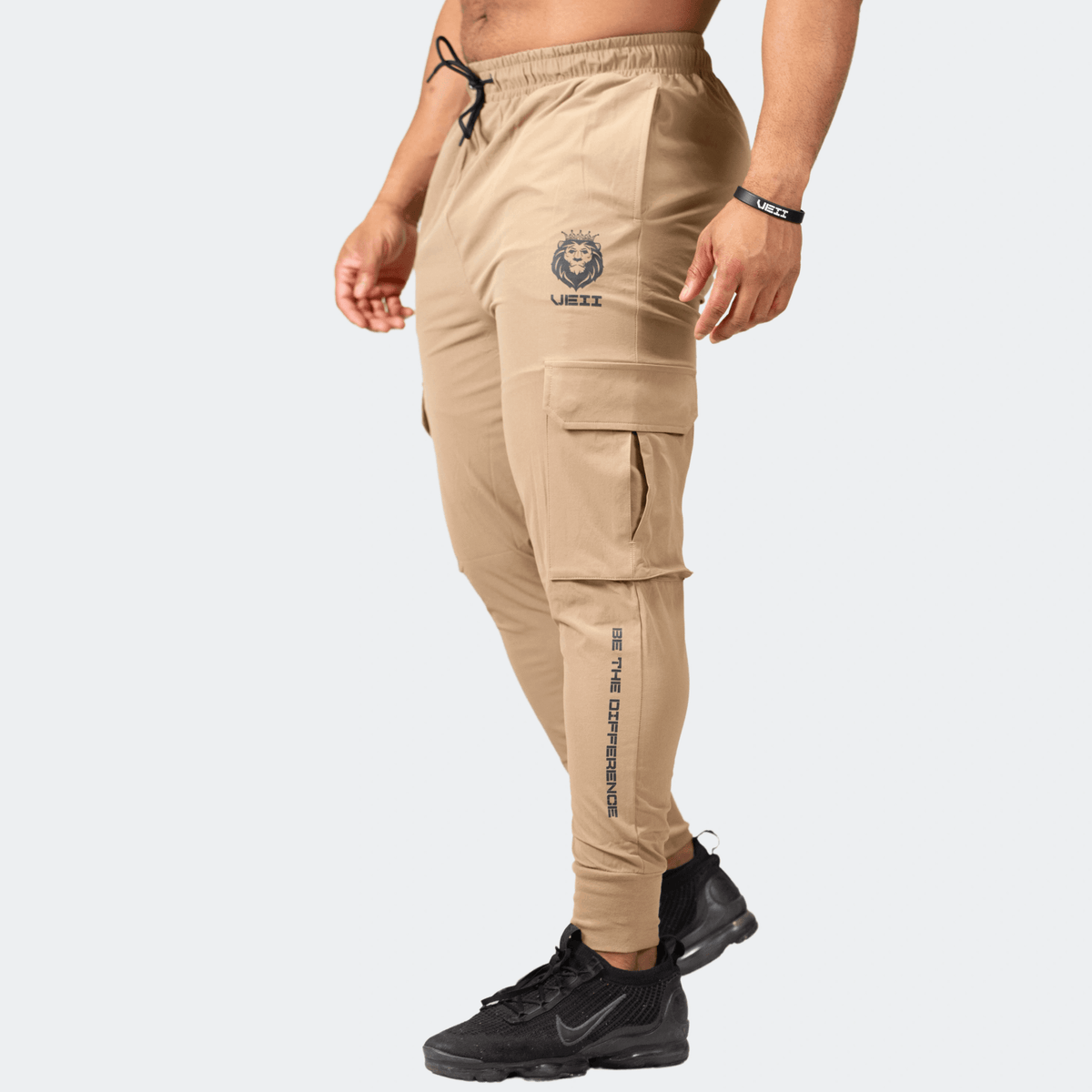 Infinity Cargo Joggers - Tan Workout Fitness Veii Apparel | Veii Apparel