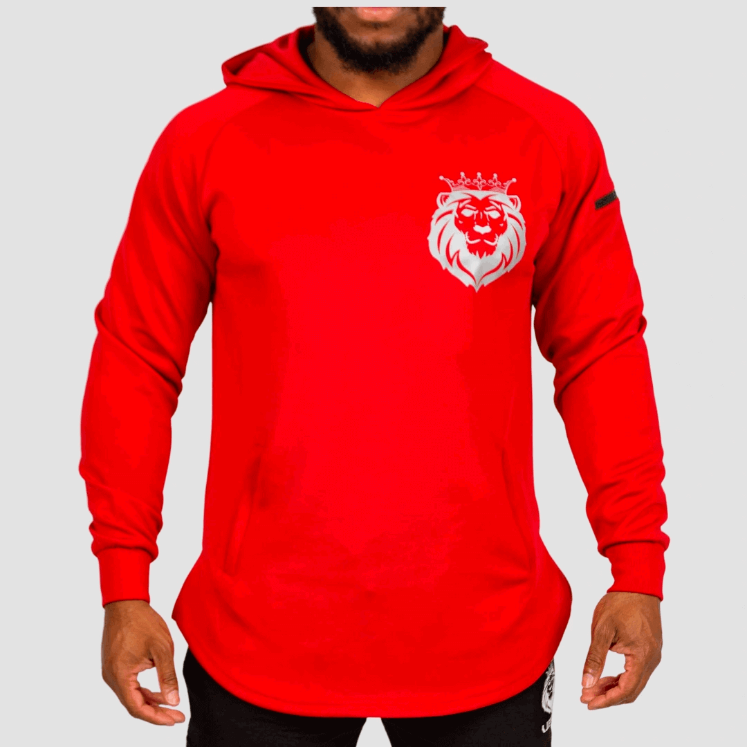 Stealth Hoodie Unisex - Fire Red Sweat Wicking Veii Apparel | Veii Apparel