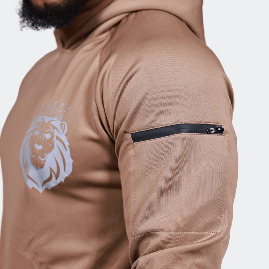 Stealth Hoodie - Sand Breathable Workout Fit Veii Apparel | Veii Apparel
